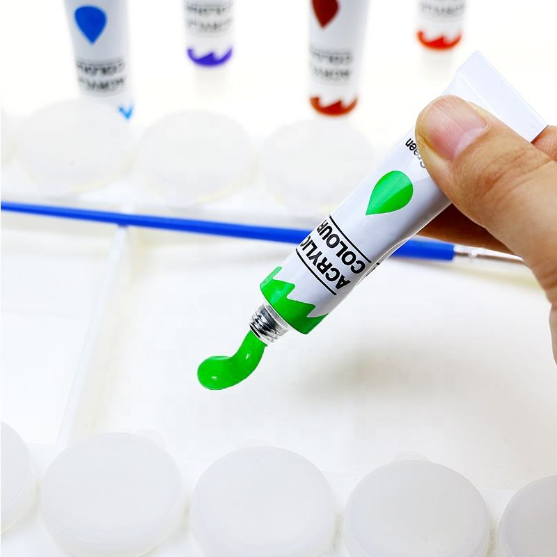 Acrylic Paint Set 12ml Tubes for Art Painting Canvas Paper Glass-24 ...