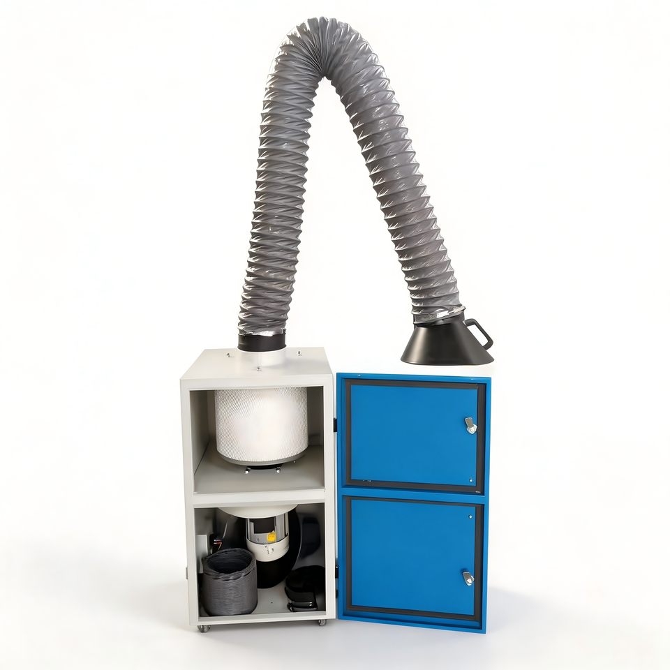 99.99% Efficient Welding Smoke Extractor, Mobile Dual Arm Welding Smoke ...