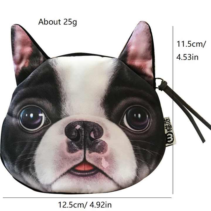 3D Animal Dog Cat Cute Coin Purse, Female Mini Fabric Creative Bag ...