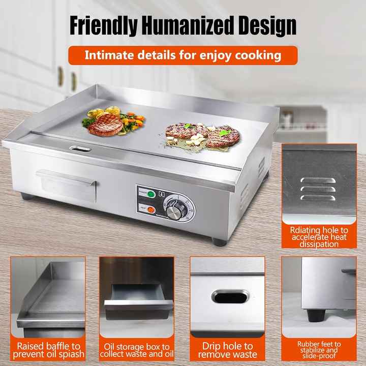 EG818 Non-Stick Restaurant Teppanyaki Stainless Steel Grill Commercial ...