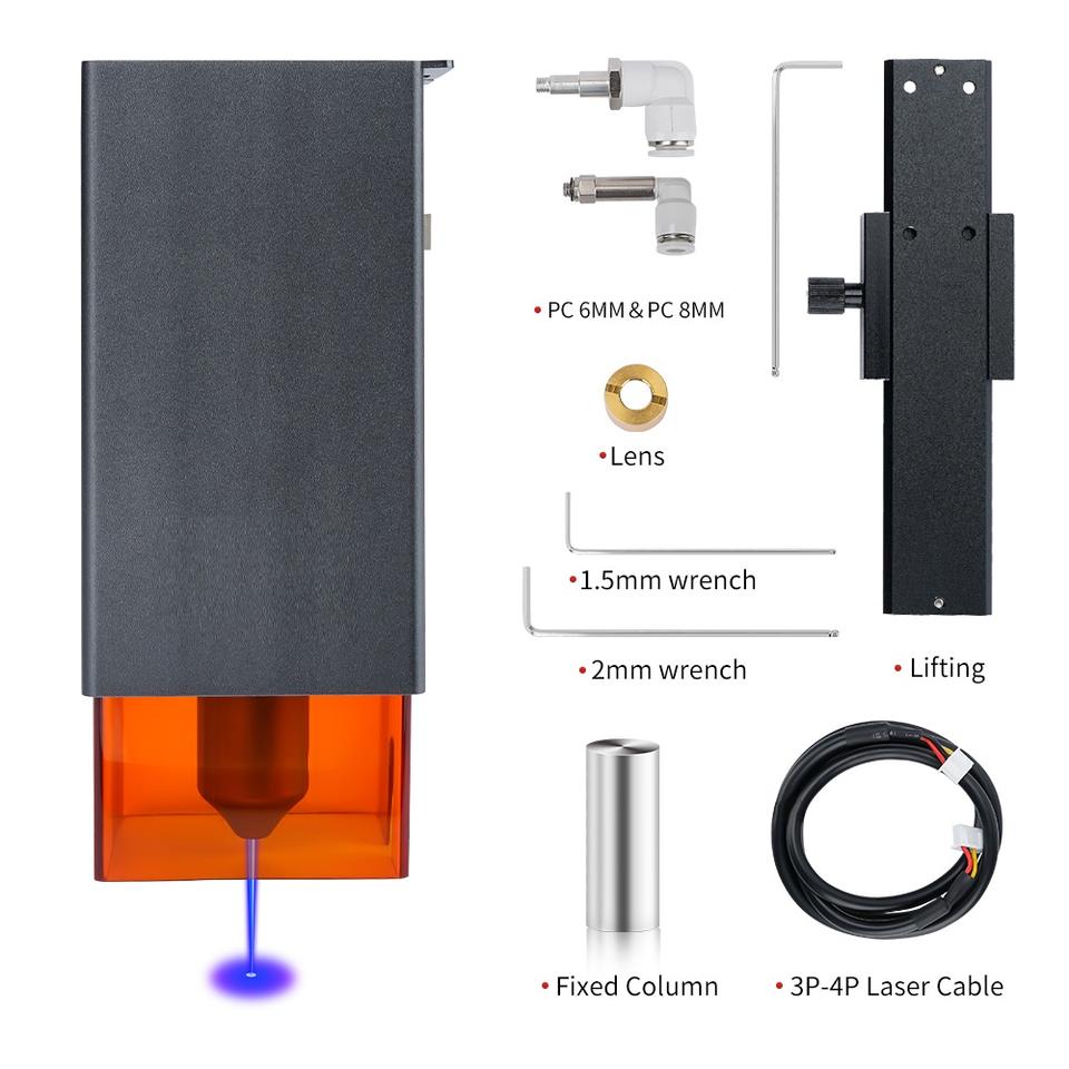 LY Blue Laser Module True Power 20W for DIY Laser Engraving Cutting ...