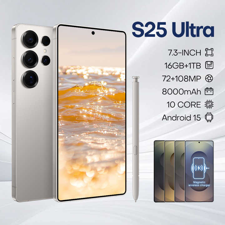 Original S25 Ultra Android 14 5G Unlocked Cell Phone 7.3 Inch HD Screen ...