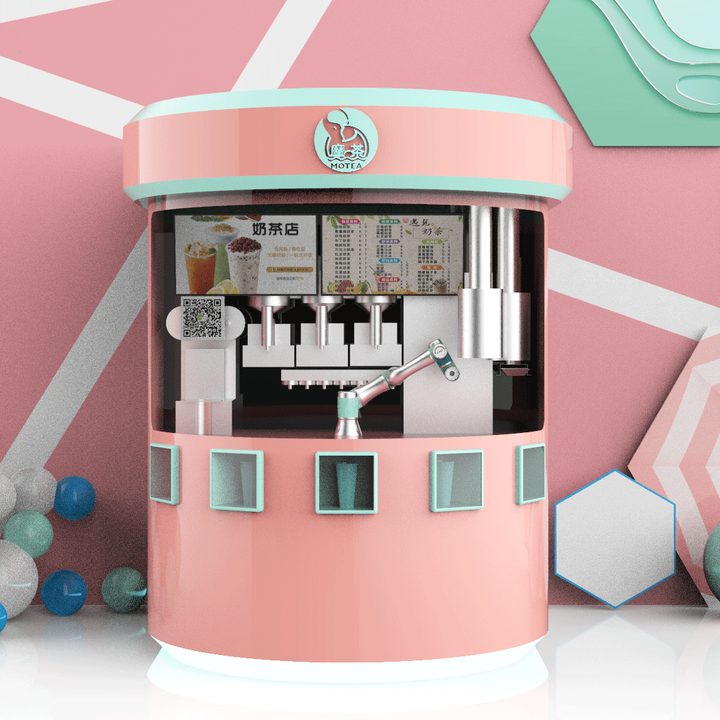 Smart Fully Automatic Milk Tea Vending Machine Robot Arm Make Boba Tea ...