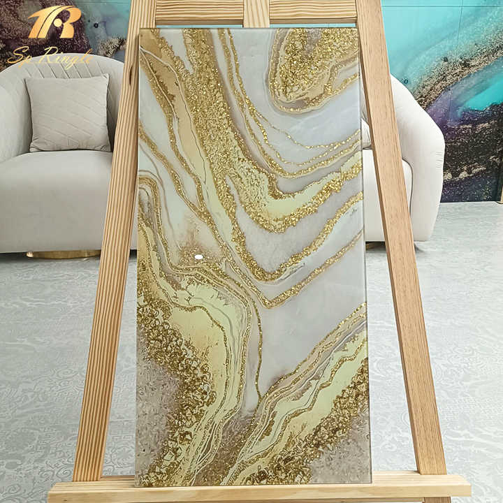 Luxury Gold Porcelain Onyx Bathroom Floor Tiles - 300x600mm - OEM