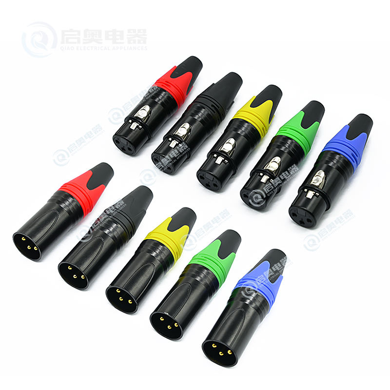 High Quality 3-Pin XLR DMX Connector Copper Contact Snap Fit Male Plug ...
