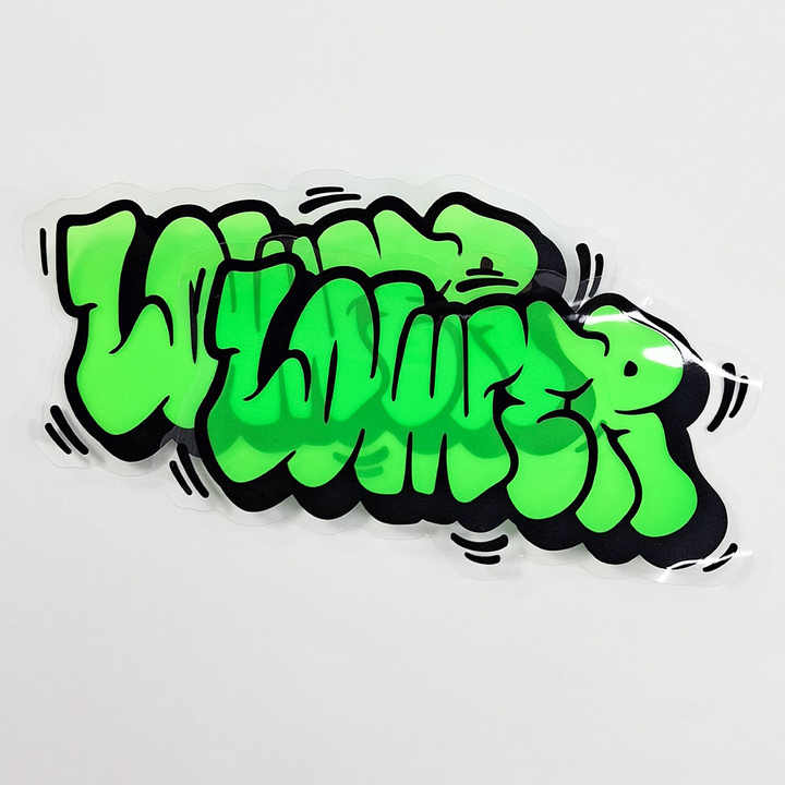 Custom cartoon transparent sticker for removable vinyl sticker logo ...