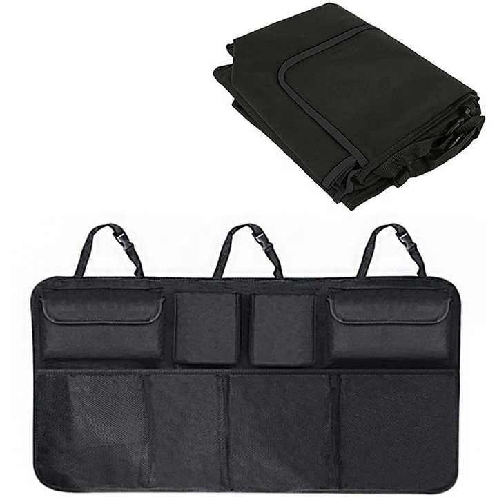 Back Seat Hanging car storage organizer with 8 Large Storage pockets ...