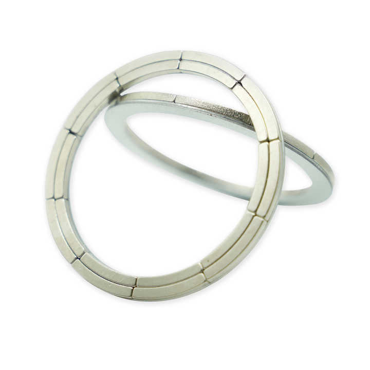 N52 Nickel-plated Double Ring Ndfeb Ring Magnets for Wireless Charging ...