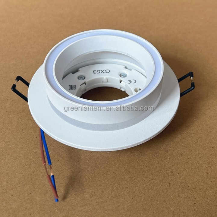 Gx53 Ceiling Lamp Holder Recessed Round Gx53 Led Downlgiht Housing ...
