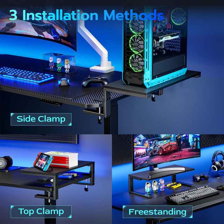 Versatile C-Clamp Desk Extender - Perfect for Gaming & Office