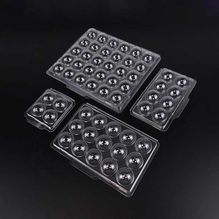 4 8 15 30 Count Round Chocolate Blister Clear Plastic Clamshell Packing ...