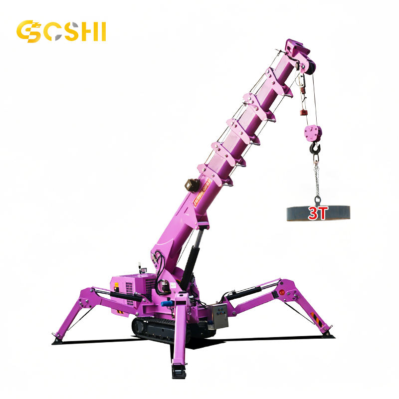 Manufacturer Spider Cranes Telescope 6.5m Mini Spider Crawler Crane 3 ...