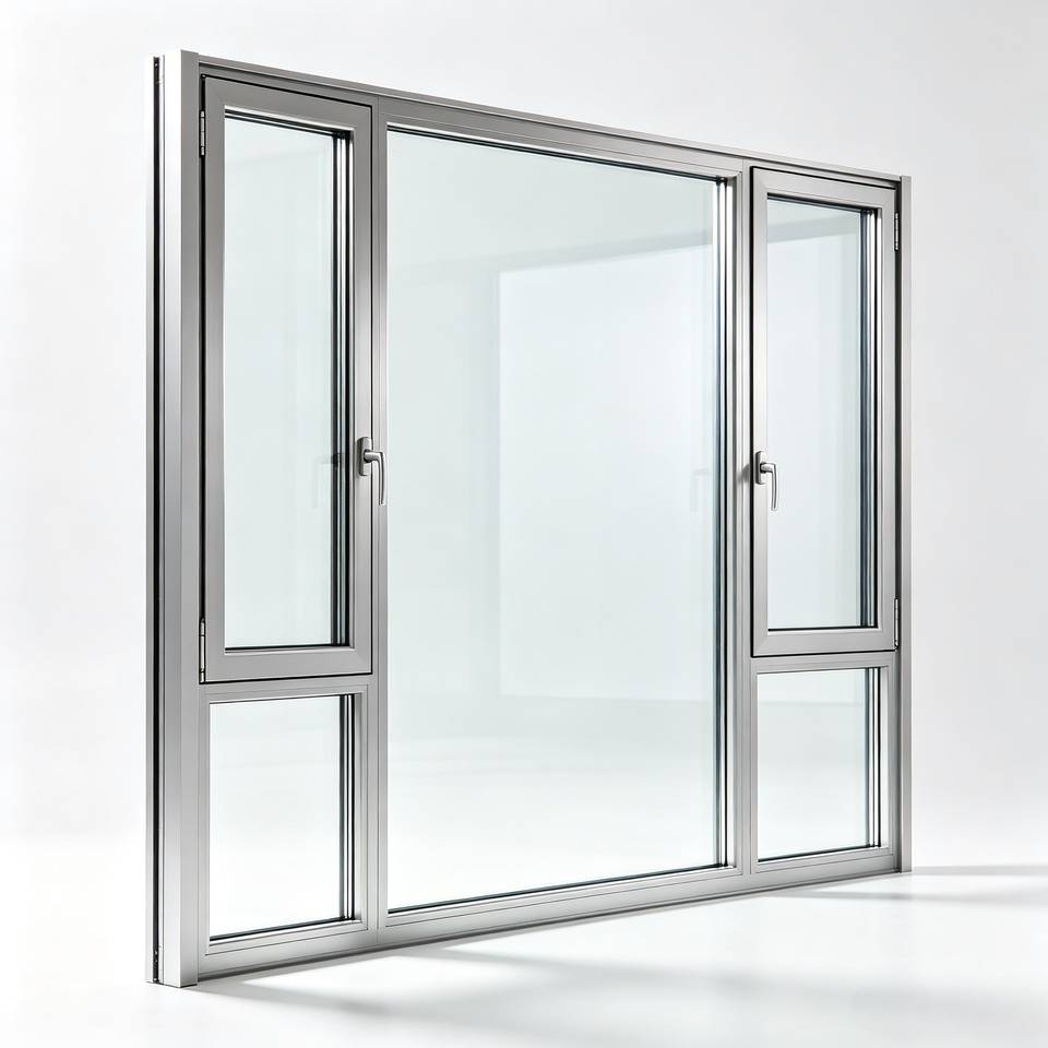 Modern Design Aluminum Alloy Casement Window Double Glazed for Villa ...
