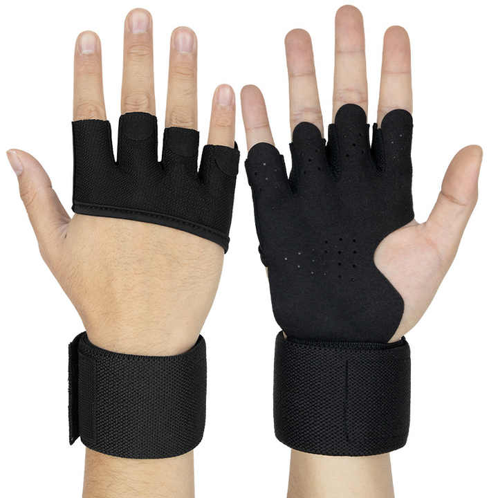 Pull-ups Weight Lifting Gym Hand Grips Wrist Straps Adjustable Non-Slip ...