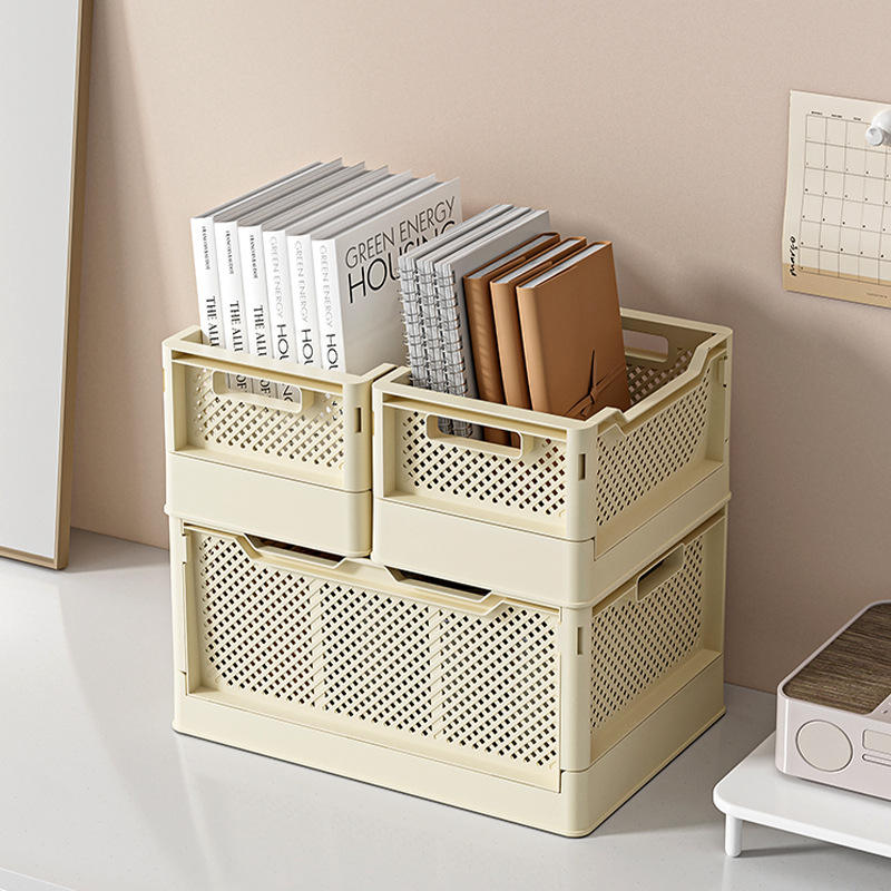 Foldable Desk Organizer Box PP Material Student Large Capacity ...
