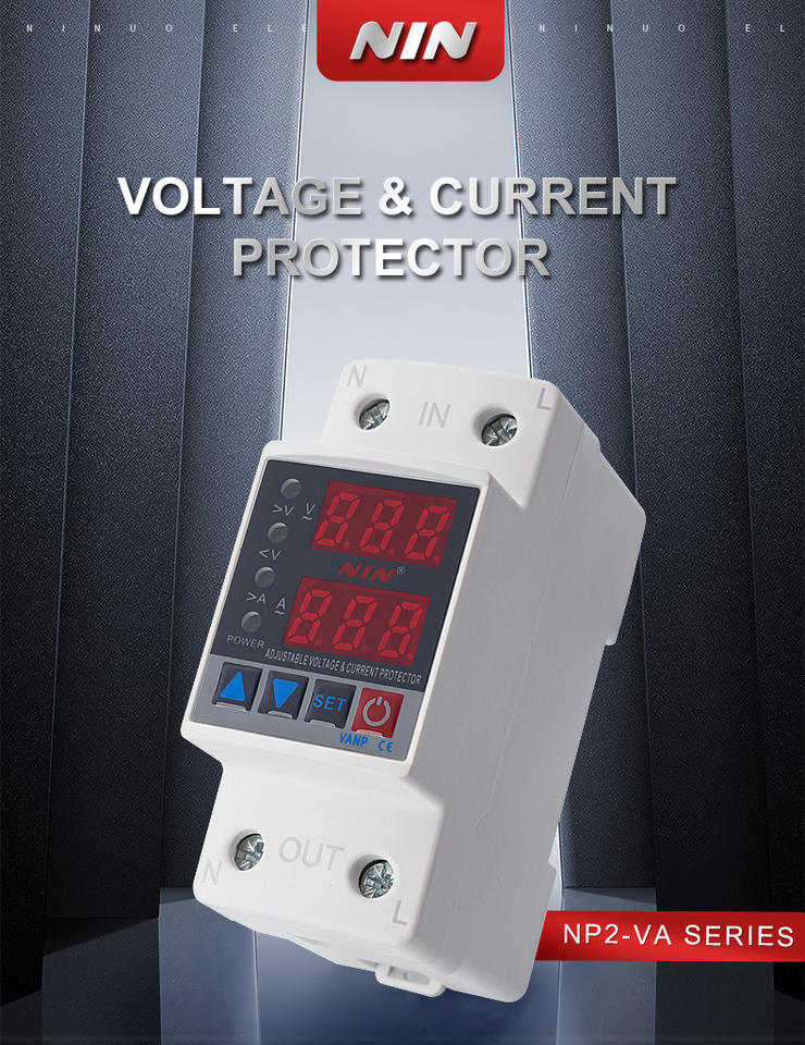 NIN NP2-VA High-End Single Phase AC 220V 40/63A Over Under-Voltage ...