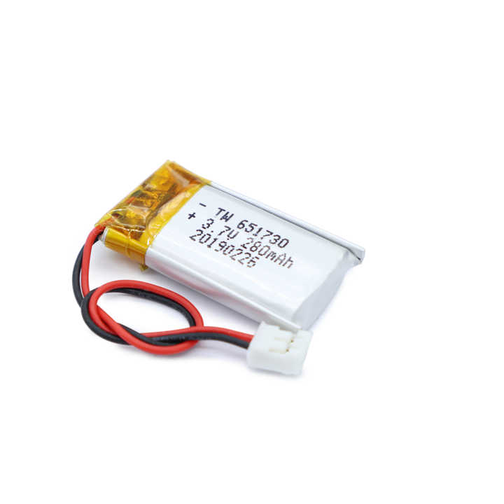 Lithium Square Polymer Battery 3.7V - 280mah Tewaycell