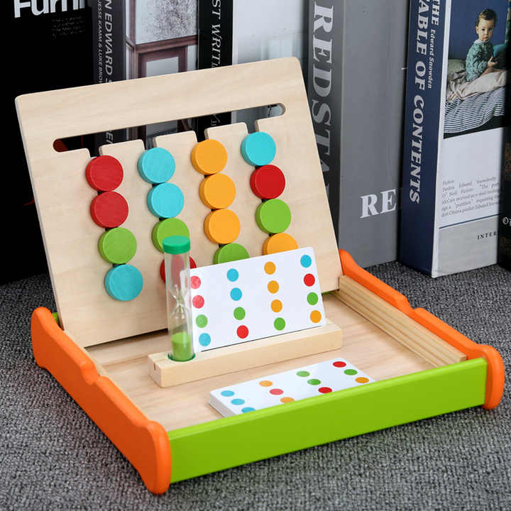 Montessori New Slide Sorting Board Kids Logic Counting Game Animal Four ...