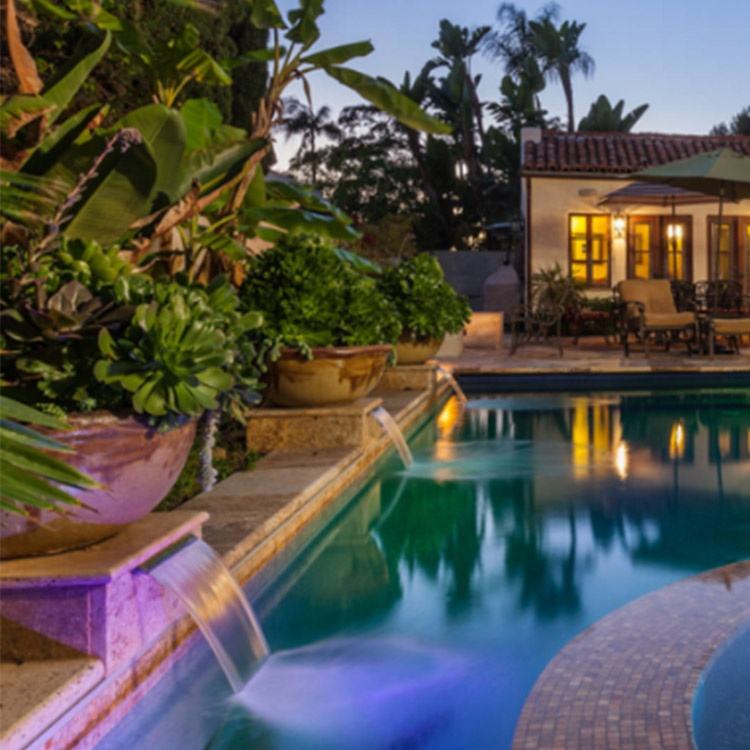 Fenlin Rectangle Stainless Steel Outdoor Pool Wall Fountain Waterfall ...