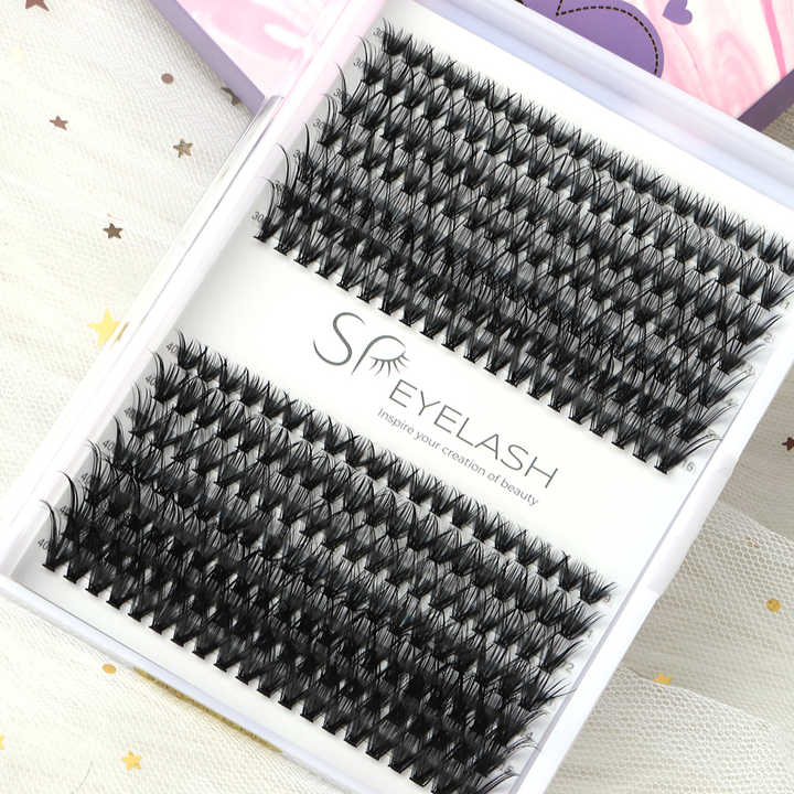 SP EYELASH Individual DIY Lash Clusters 10D 20D 30D 40D Silk 3D Fluffy ...