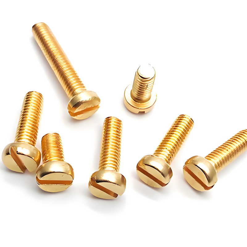 H59 H62 Brass Plain Slotted Round Head Wood Tapping Screw DIN97 Bolts ...