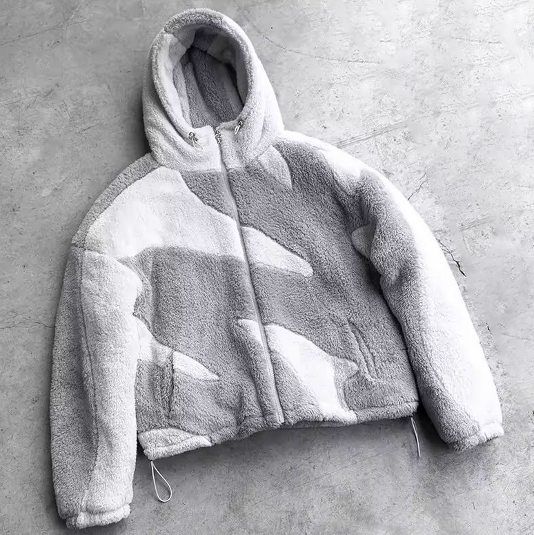 XJYD Streetwear Clothing Manufacturer Custom Fluffy Jacket Winter ...