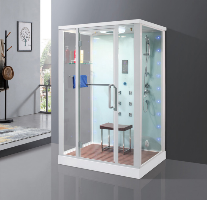 Solid Wood Electric Steam Room Bathtub Combo Smart Cubicle with Ceramic ...