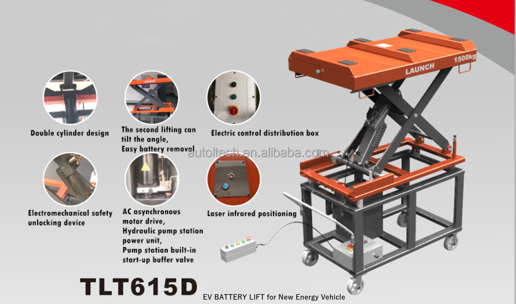 EV Battery Lift Table - LAUNCH TLT615D - Portable & Efficient
