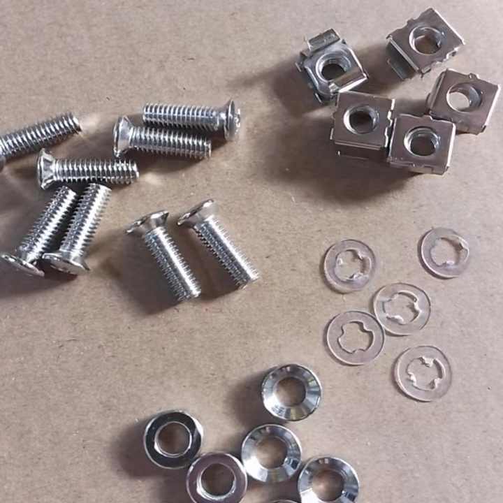 50-Pack M6 X 16mm Computer Rack Mount Cage Screws and Nuts & Washers ...