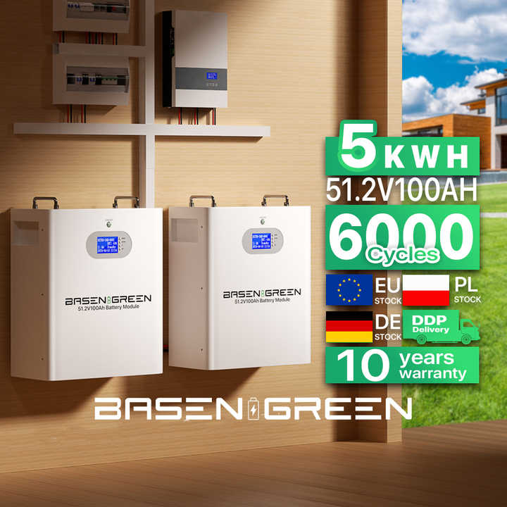 Basen Lifepo4 Powerwall Lithium Ion Solar Battery 48V 51.2V 100Ah 200Ah 5kWh 10kWh Wall Mounted ...