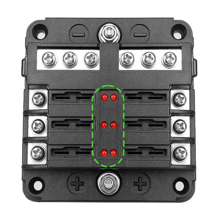 6 Way Fuse Box - Reliable DC 12V/24V Circuit Breaker