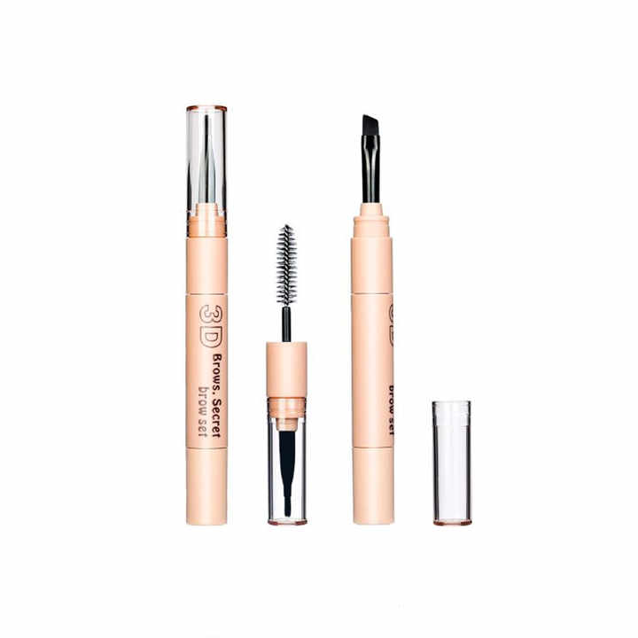 3 in 1 Empty Cosmetic Packaging - Eyebrow Tube Container