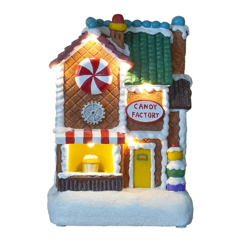Custom Handmade LED Resin Crafts Snowman Shaped Gingerbread House ...