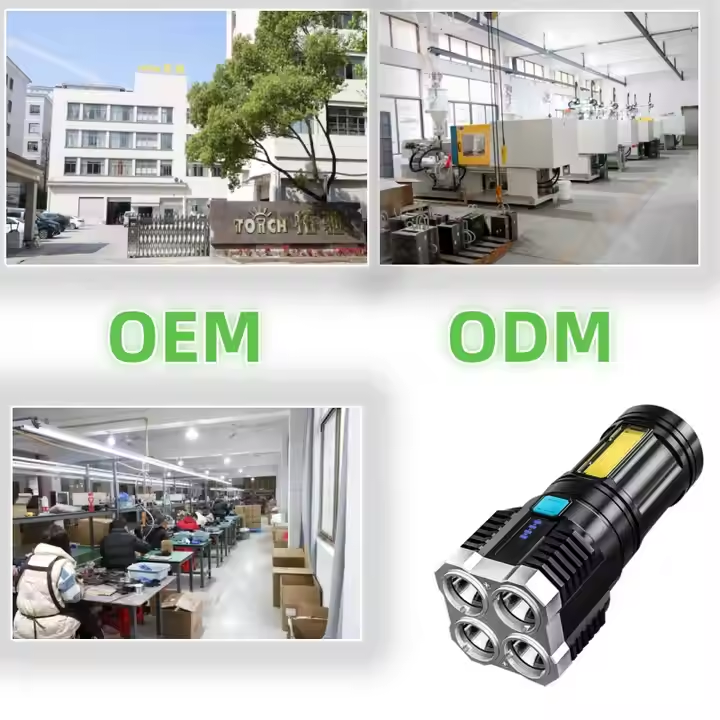 USB COB Rechargeable Torch Light - High Lumen LED Flashlight