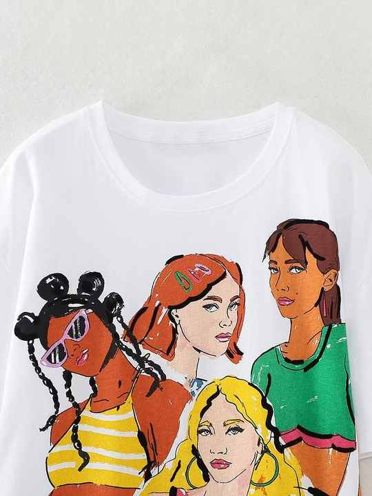 KAR&OT ZA 2024 Summer Women's T-Shirts - Casual & Stylish