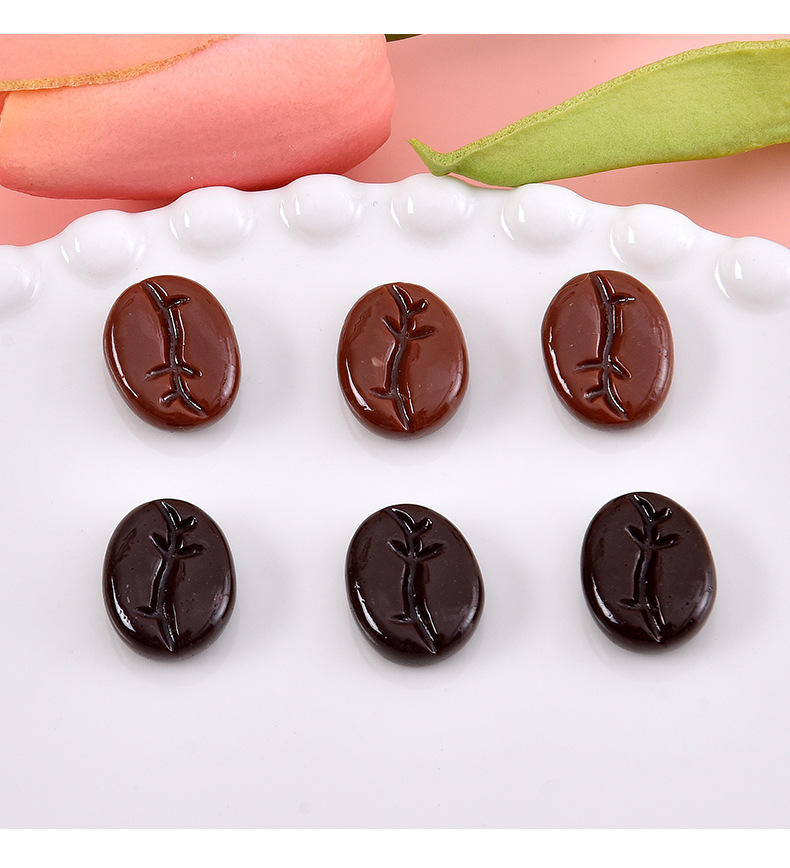 Artificial Coffee Bean Simulation Food Craft Toy Accessories Resin ...