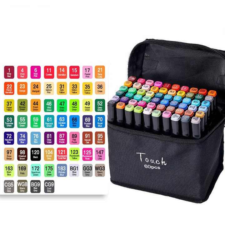 Colorful Watercolor Pen Set - 60 Acrylic Highlighter Paints