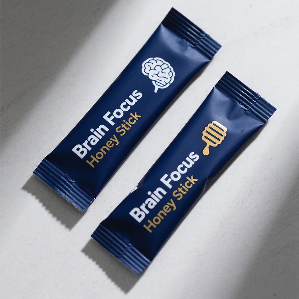 Brain Focus Honey Sticks with L-Tyrosine for Natural Daily Vitality and ...