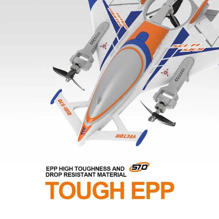 QIDI 570 Brushless Vector Fixed-Wing Aircraft - 200m Remote Control