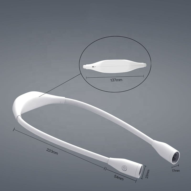 Upgrade Rechargeable LED Reading Lamp U-Shaped CCT Dimmer Flexible Hug ...
