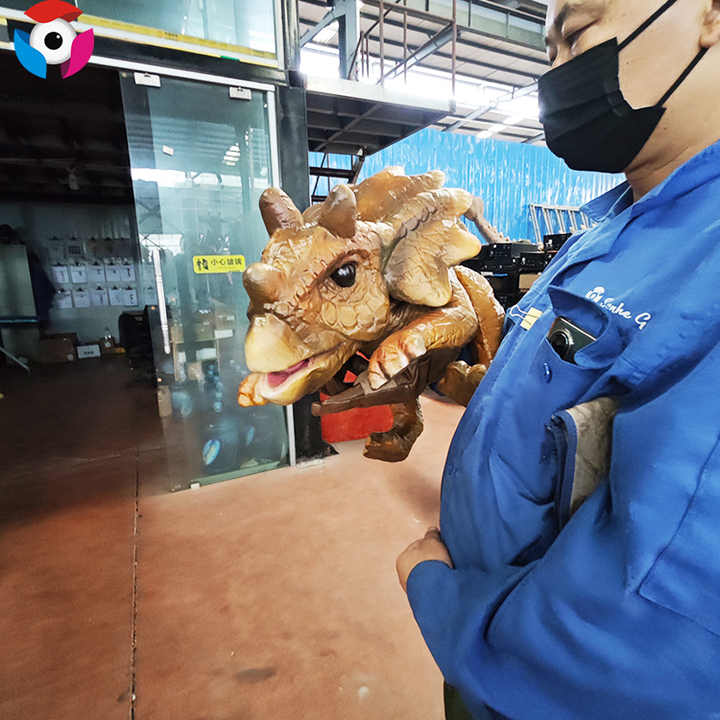 Triceratops Velociraptor Dinosaur Props - Realistic Puppets