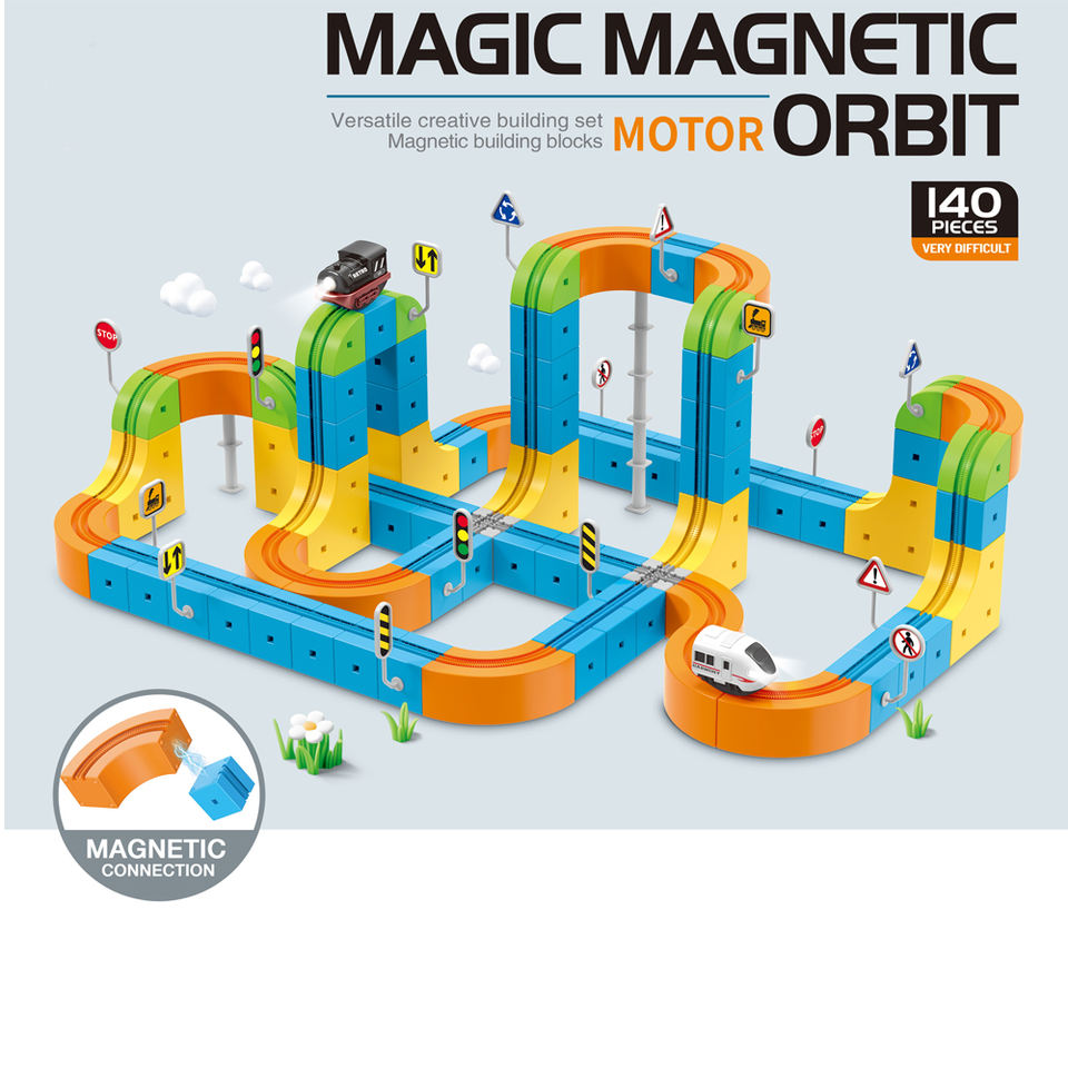 Versatile Creative Building Set Magnetic Building Blocks Traffic Theme ...