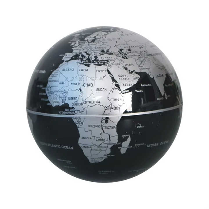 C Plastic Desktop Earth World Map Globe Spinning Magnetic Levitating ...