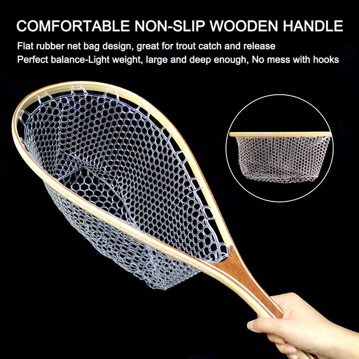 03G-HWRN09 Trout Fishing Wooden Net With Flat Net Bag (B01)| Alibaba.com