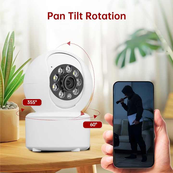 R7 Indoor Smart Security Camera Wifi 2MP HD Full Color Night Vision AI ...