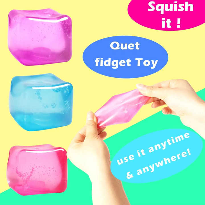 Jumon Square Cube Stress Balls Sensory Fidget Toys for Adults Kids Boys ...