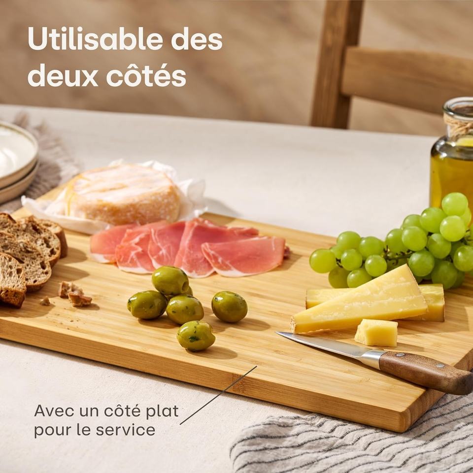 Praknu Wooden Chopping Board Large XXL 2cm Thick China Juice Groove FSC ...