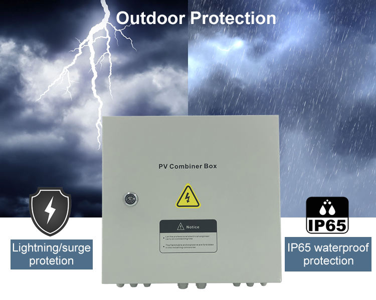 IP65 waterproof 6 in 1 out photovoltaic combiner box 6 strings of solar ...