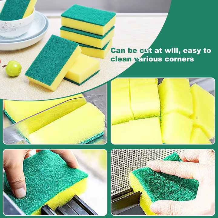 Dish Pan Pot Washing Scrub Sponge - Strong Cleaning Power