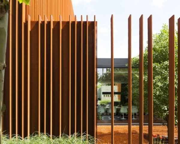 Corten Steel Landscape Metal Fence Posts for Garden Decor